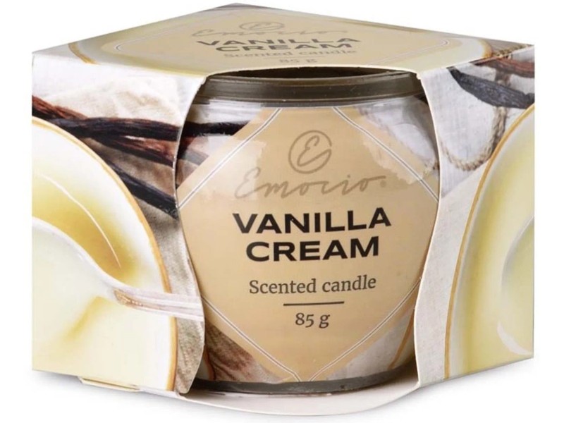 Emocio Vonná sviečka v skle Vanilla Cream 85 g