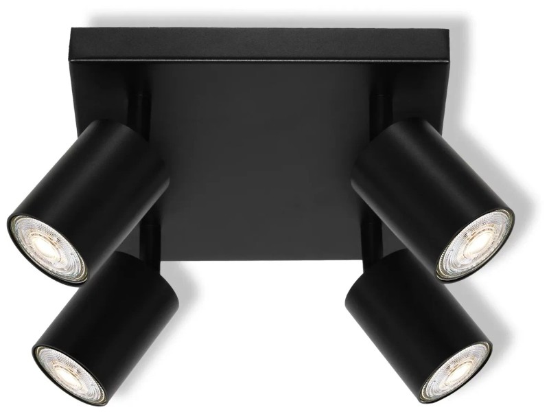 OSRAM 4bodové svietidlo LED SPOT ELEMENTAL PLATE BLACK, 21 x 13,8 x 21 cm
