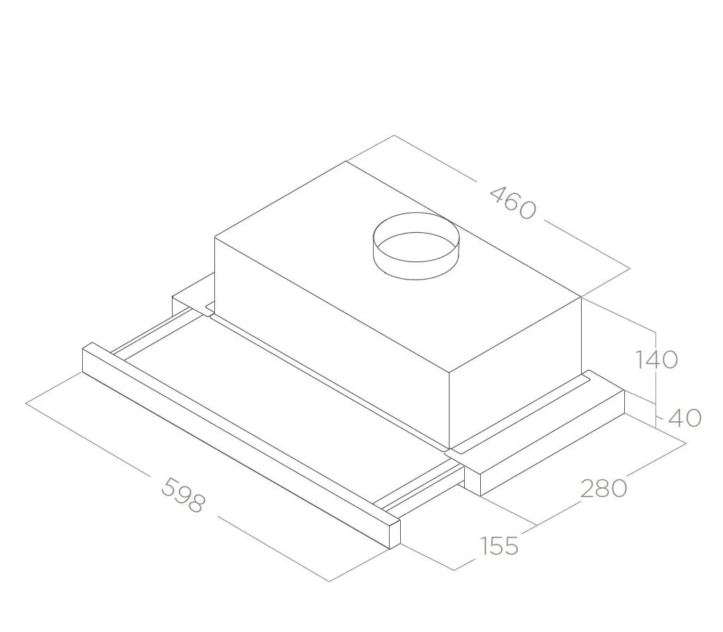 Elica Výsuvný digestor Elite 14 PLUS IX/A/60, nerezový, 18 x 60 x 28 ...