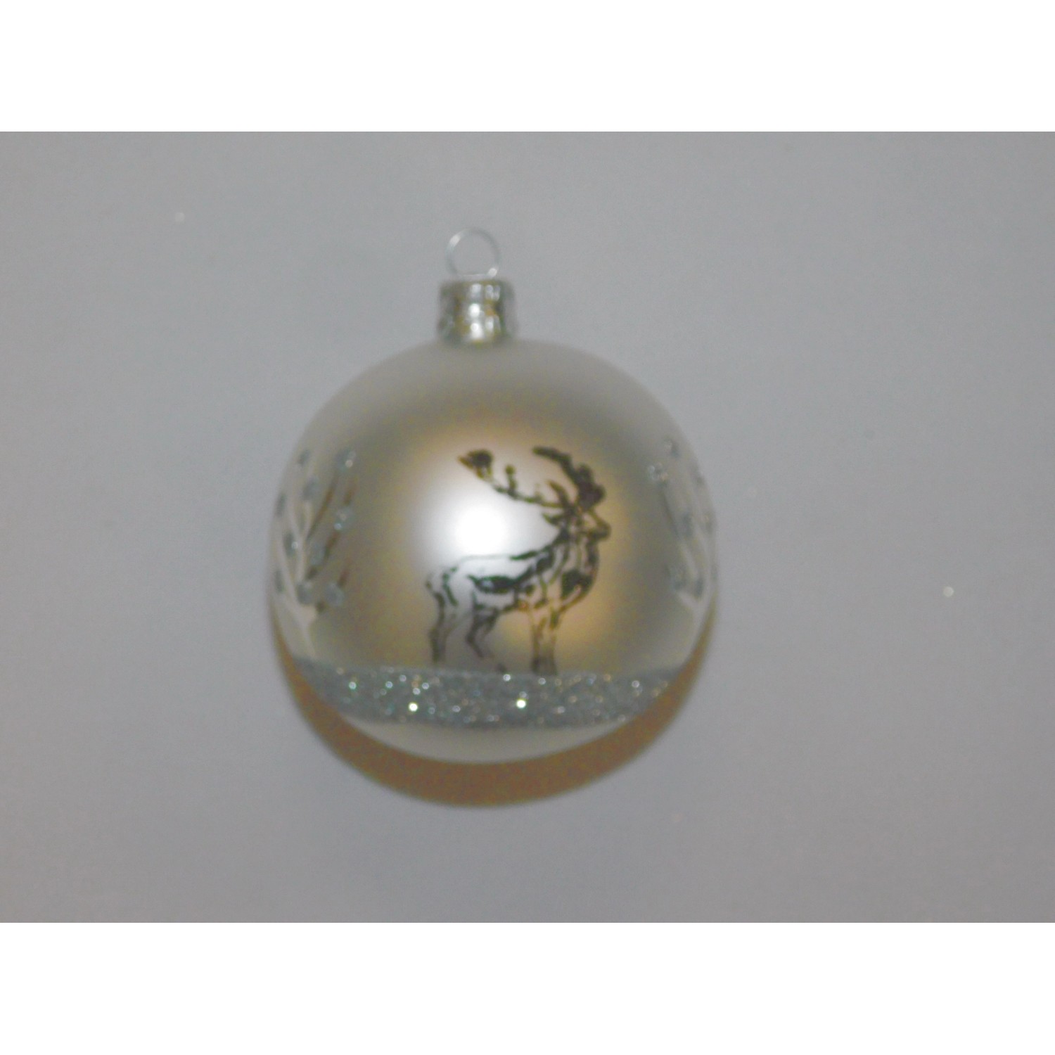 ONREX Vianočná ozdoba sklenená guľa biela jelene pr. 8 cm nakúpiť v OBI
