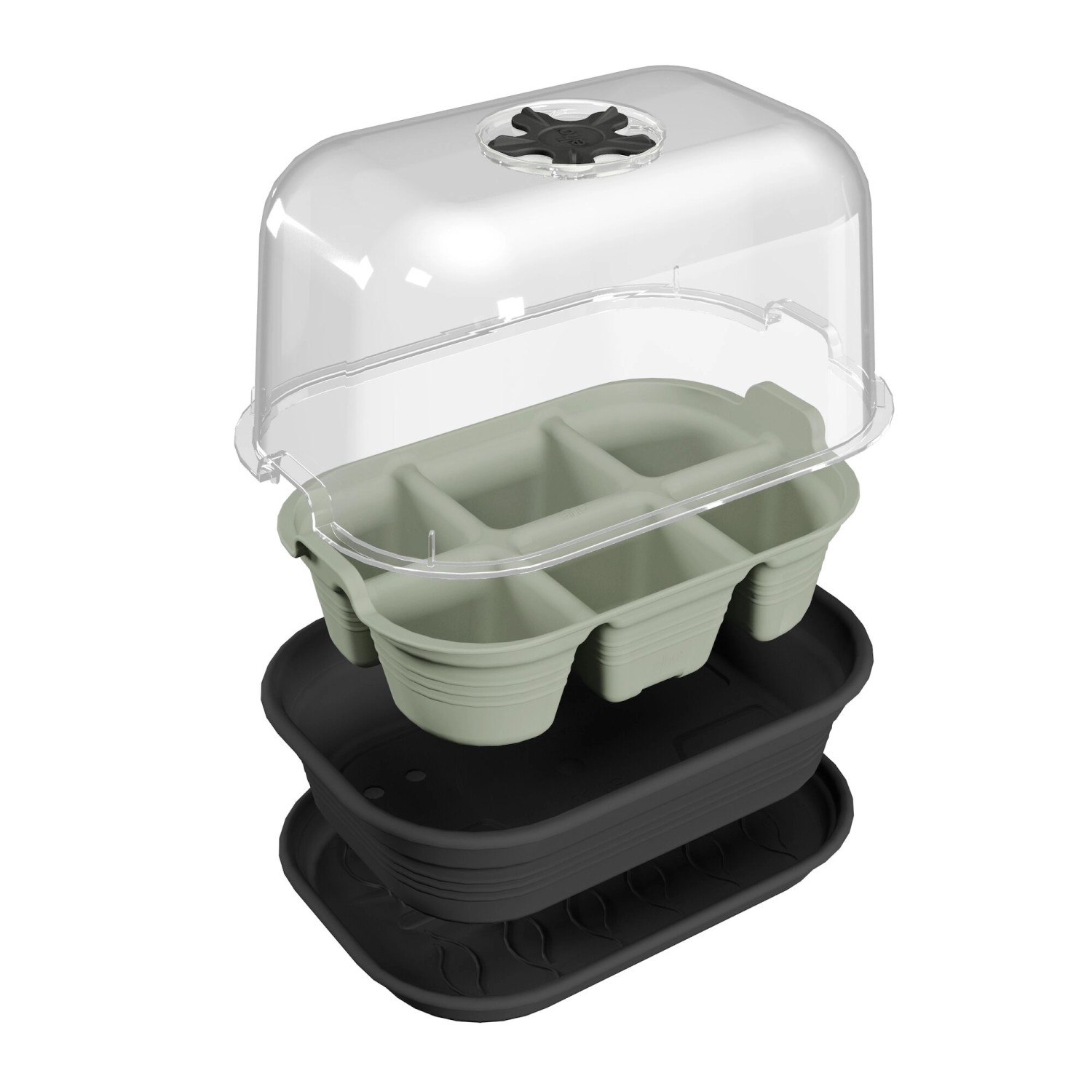 Elho Pestovat. kvetináč Green Basics Seed Tray, kamenná zelená, 22 x 14 ...