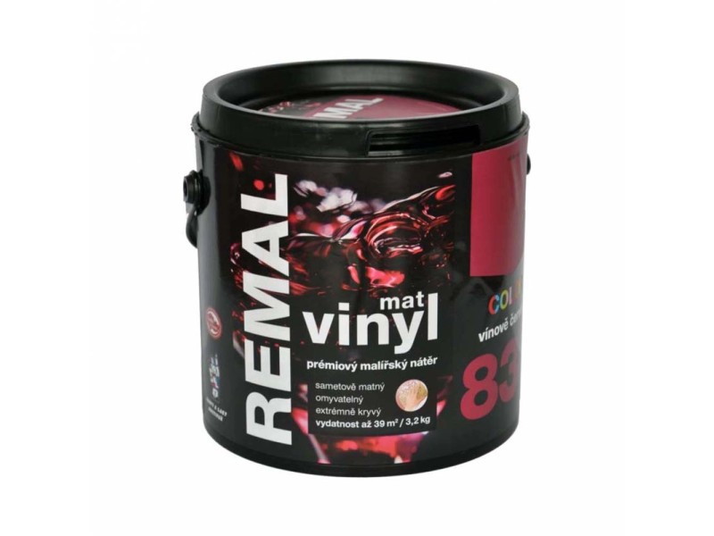 REMAL Vinyl COLOR Mat Prémiový maliarsky náter 830 vínovo červená 3,2 ...