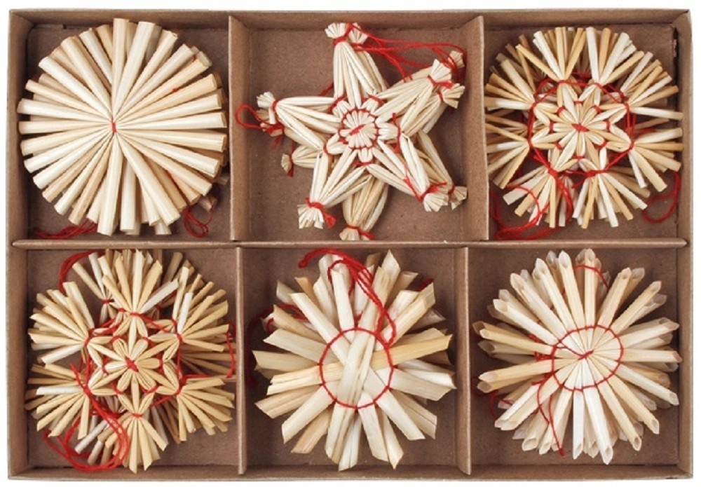 Dekorácie slamené mix motívov 6 cm, 24 ks nakúpiť v OBI