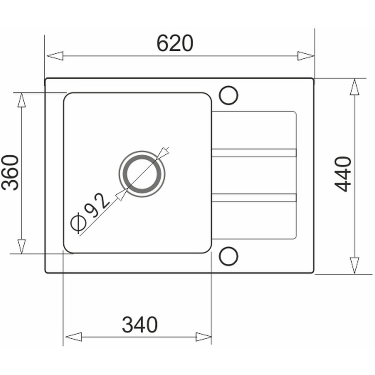 PYRAMIS Granitový drez NEXT 1B 1D Volcano 62 x 44 cm nakúpiť v OBI