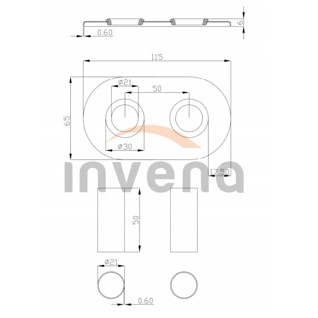 Invena Dvojitý maskovací set na pripojenie radiátorov, biela nakúpiť v OBI