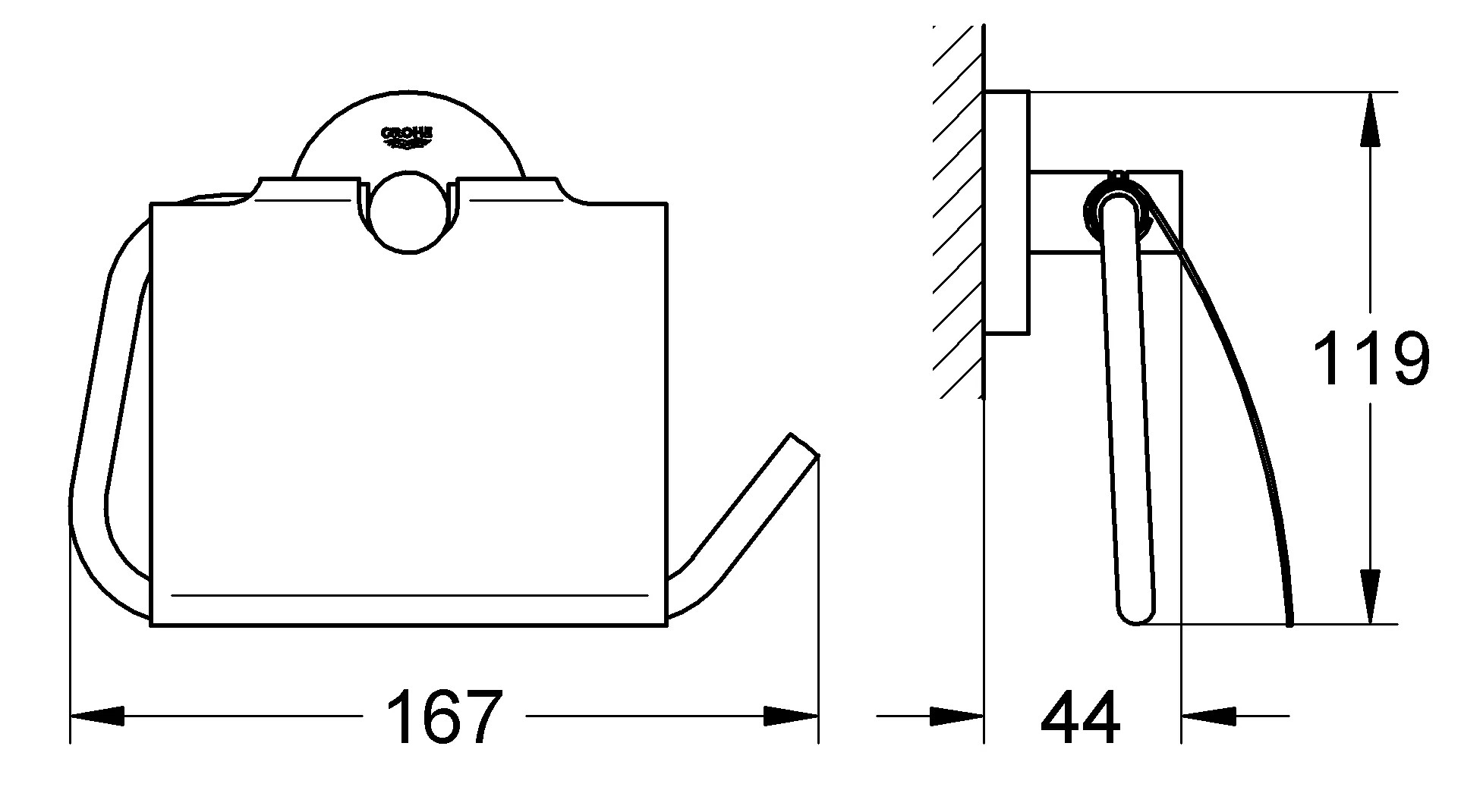 GROHE Držiak toaletného papiera ESSENTIALS (40367001) nakúpiť v OBI