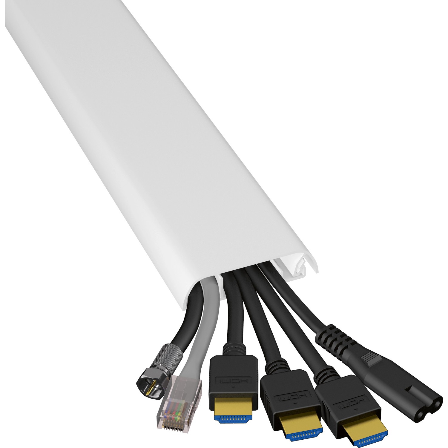 Lišta na káble tvar D, biela, 60 x 15 mm, 1 m nakúpiť v OBI