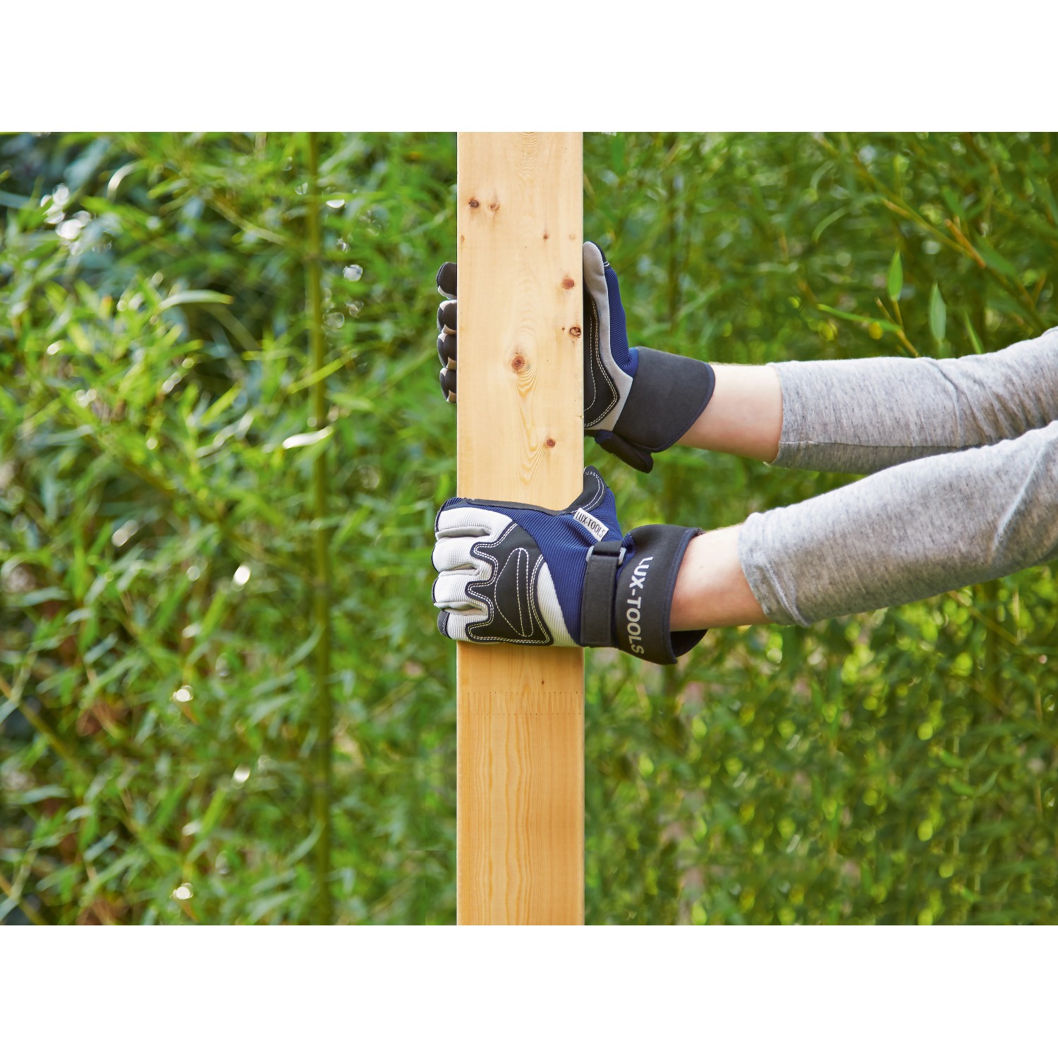 LUX-TOOLS Pracovné rukavice Soft Protect Plus, modrá/čierna/sivá, veľ ...