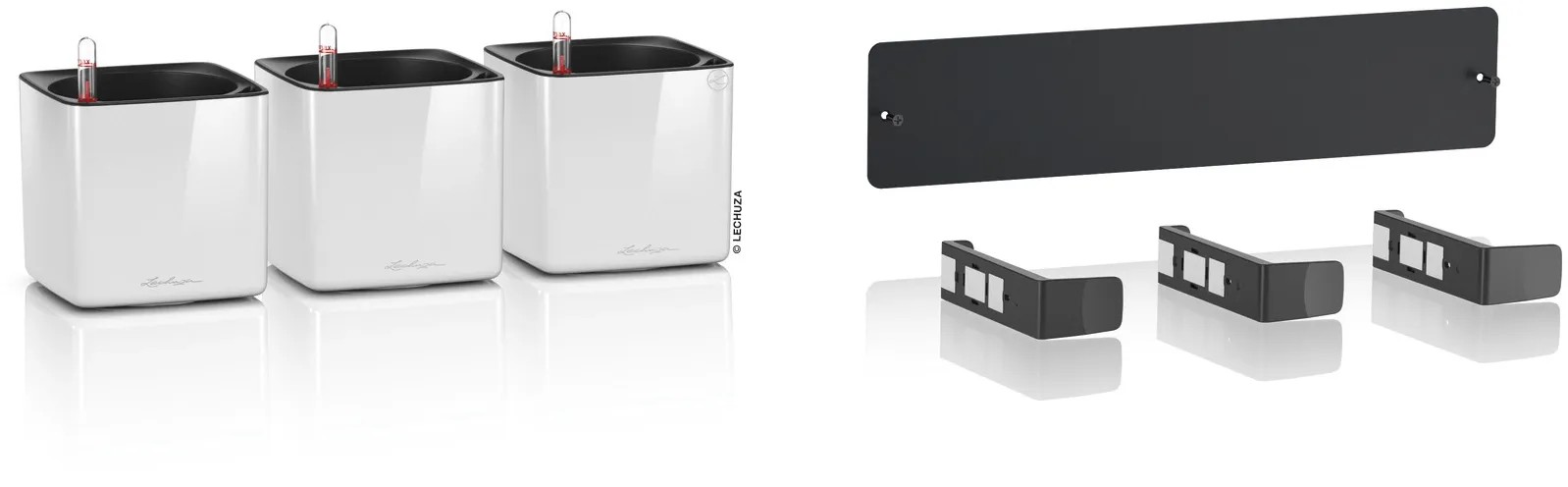 Lechuza Súprava kvetináčov Green Wall Home Kit Glossy biela lesklá 48 ...