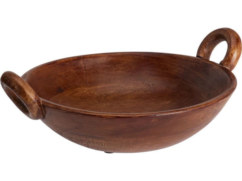 Koopman Drevená miska s uchami tmavá 25 x 10 cm nakúpiť v OBI