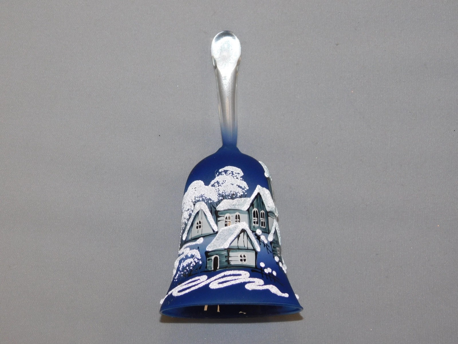 Ornex Vianočná ozdoba zvonček sklenený dedina modrá 150 mm nakúpiť v OBI