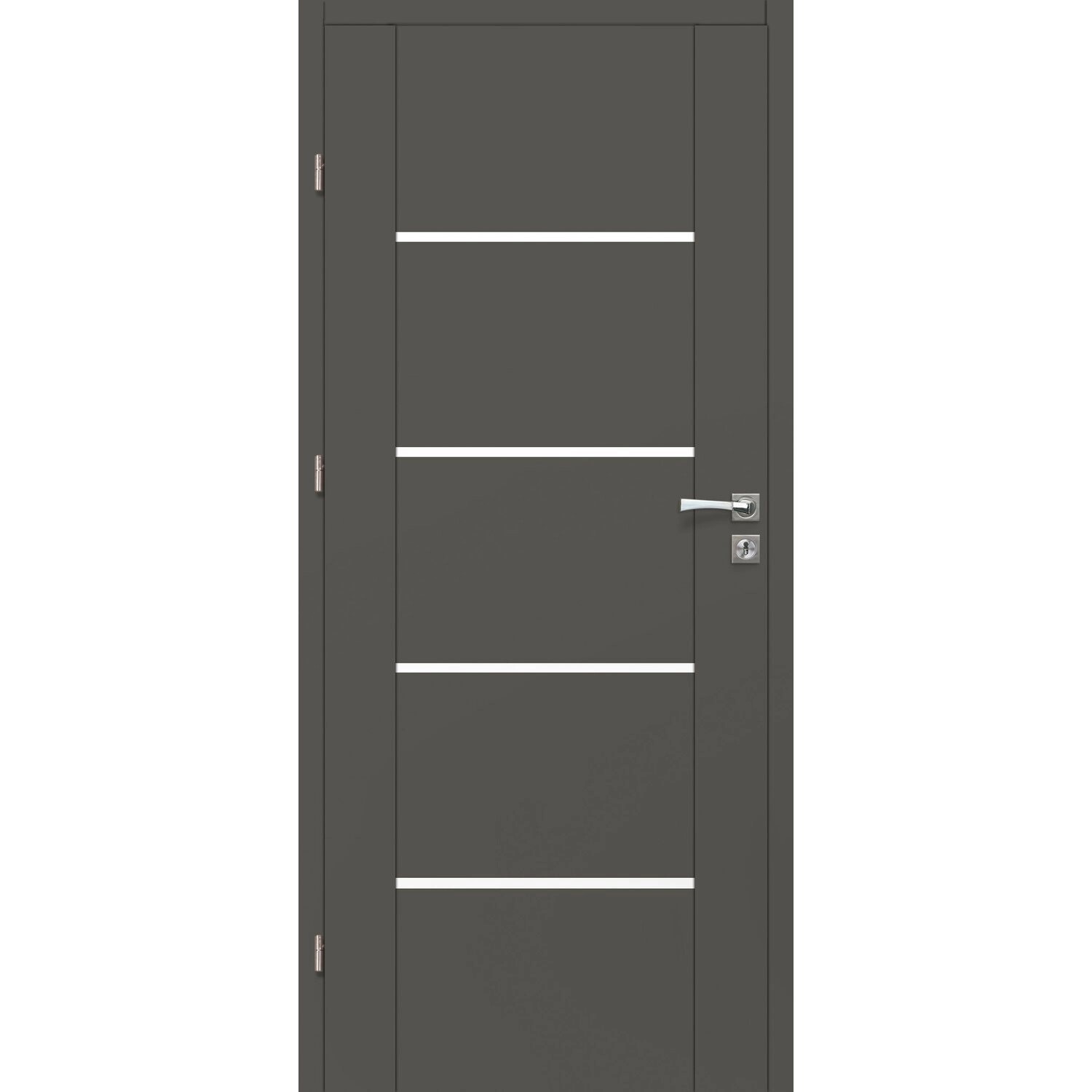 Voster Rámové falcové interiérové dvere MOBI 10, fólia Finish, grafit ...