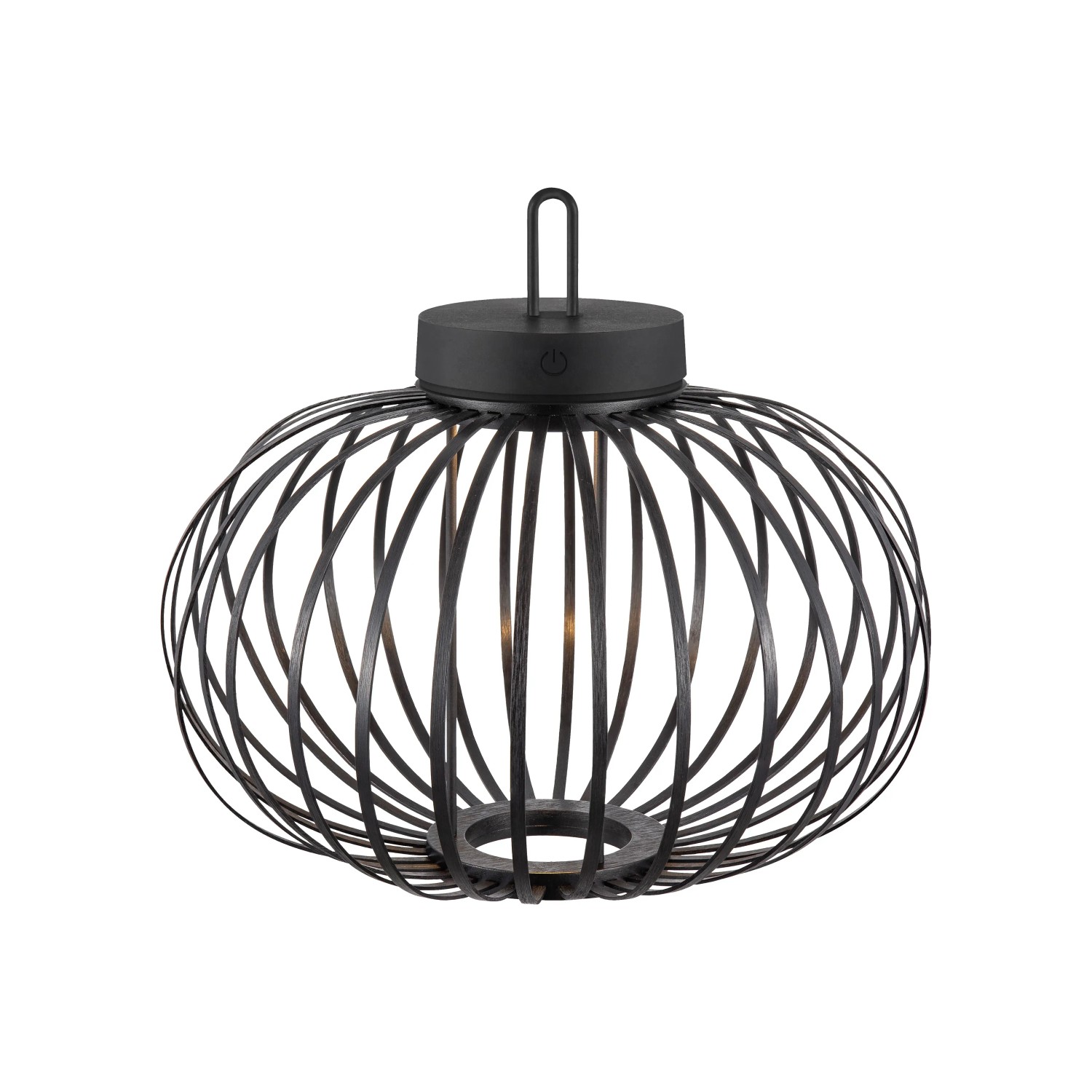 Just Light. Nabíjacie závesné/stol. LED svietidlo Akuba IP44 čierna pr ...