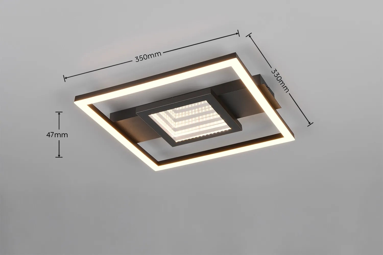 Reality Stropné LED svietidlo Wheeler 16W 2000lm 3000K matná čierna 35 ...