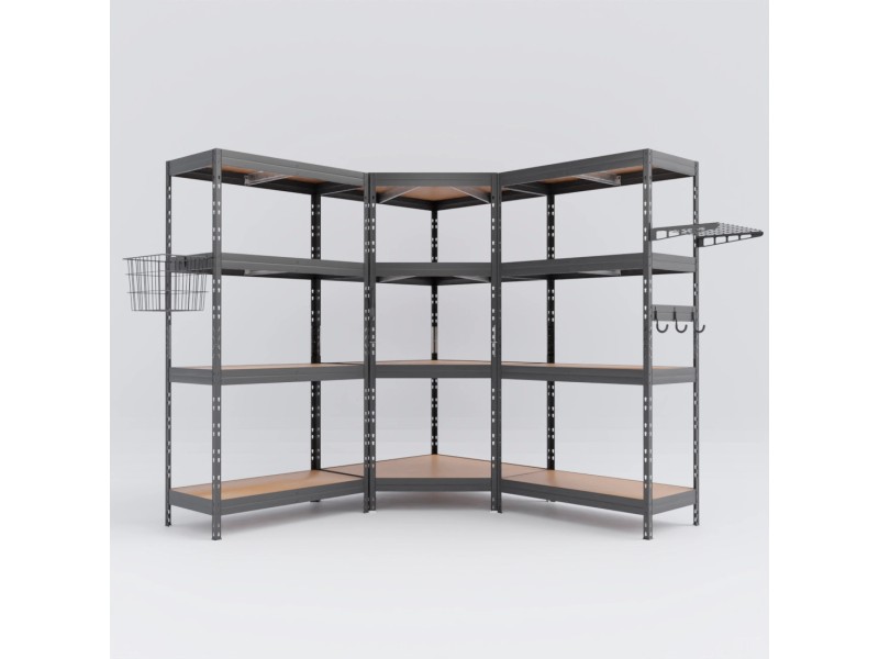 AR Shelving Kovový regál RIVET Garage Set 2 4 police 250kg 180 x 180 x ...