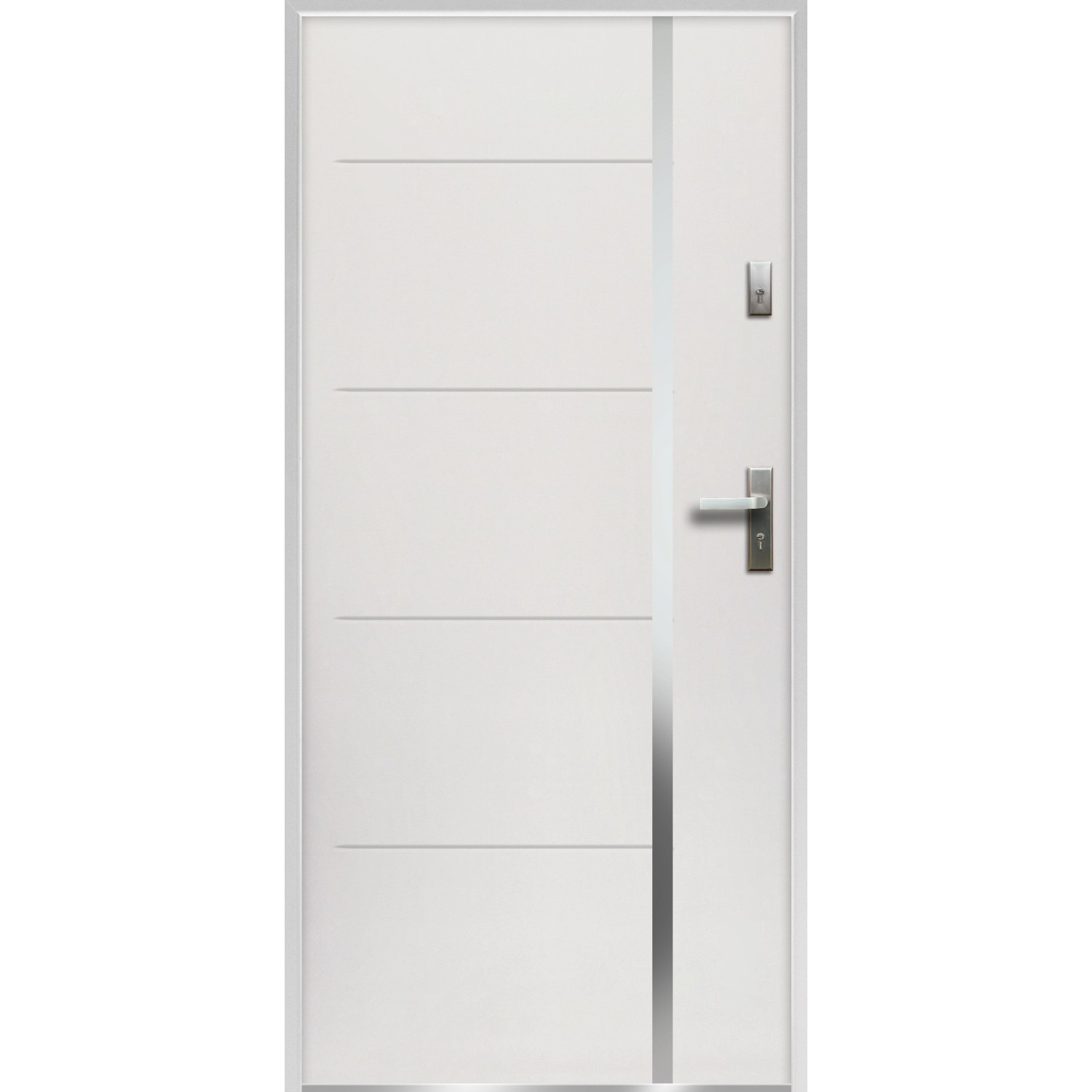 O.K. DOORS Oceľové vchodové dvere IRIS P55 biele 90 Ľ nakúpiť v OBI