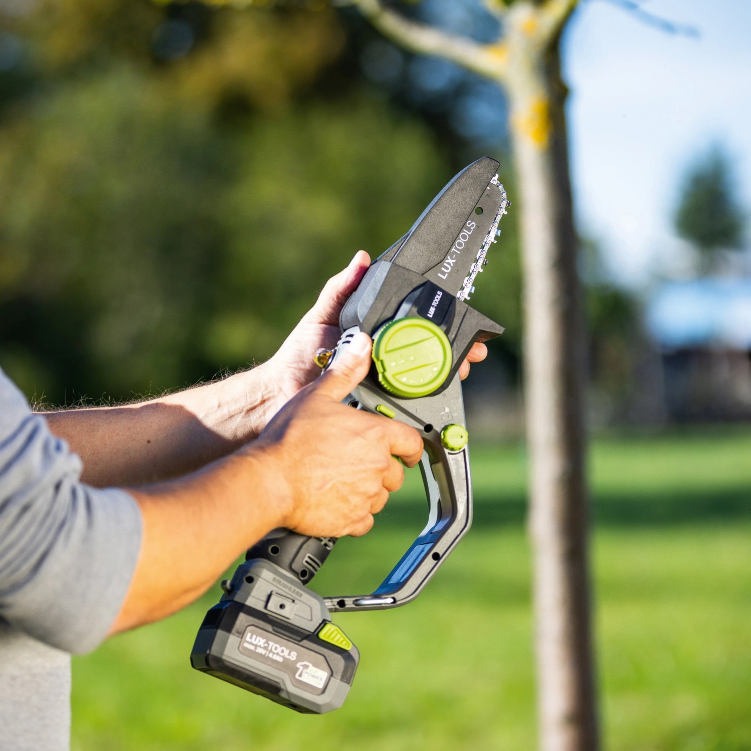 LUX-TOOLS 1 PowerSystem Aku vyvetvovacia píla A-EAS-20/154 Set nakúpiť ...