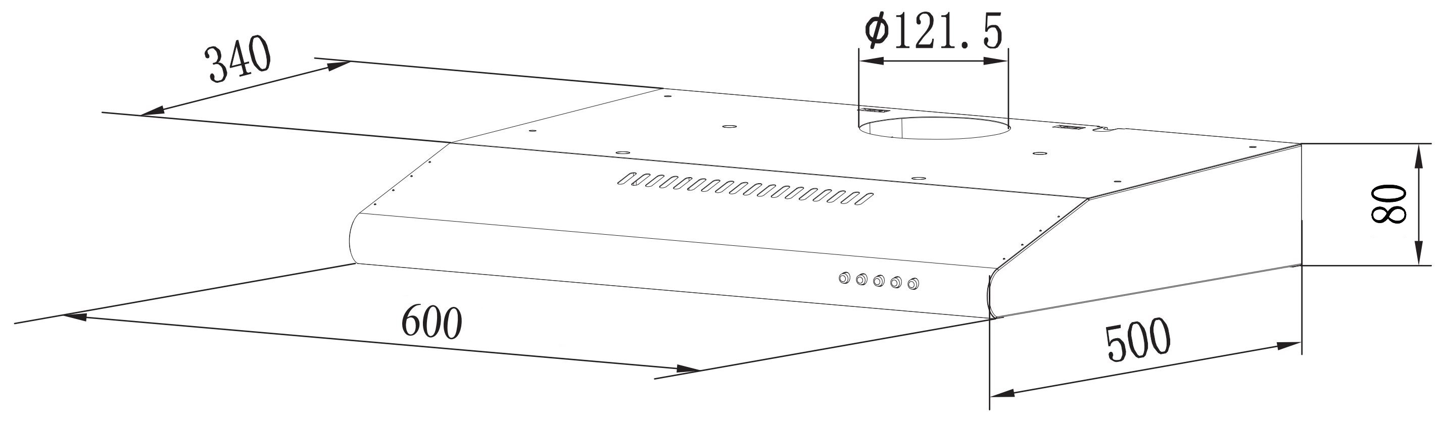 Philco Podvesný digestor PEC 192 AW, biely, 60 x 50 x 8 cm nakúpiť v OBI