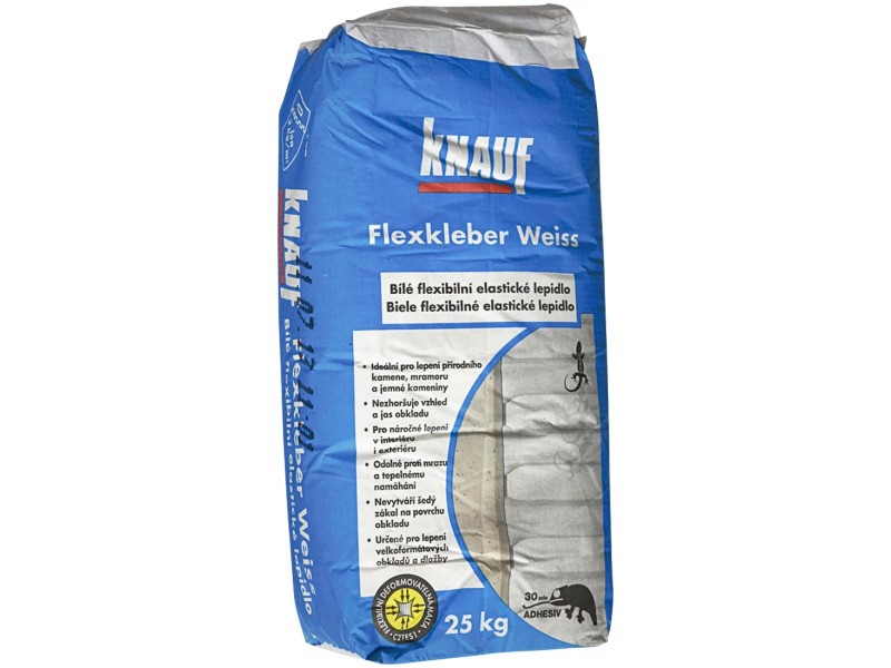 Knauf Cementové lepidlo Flexkleber C2TE S1 biele 25 kg
