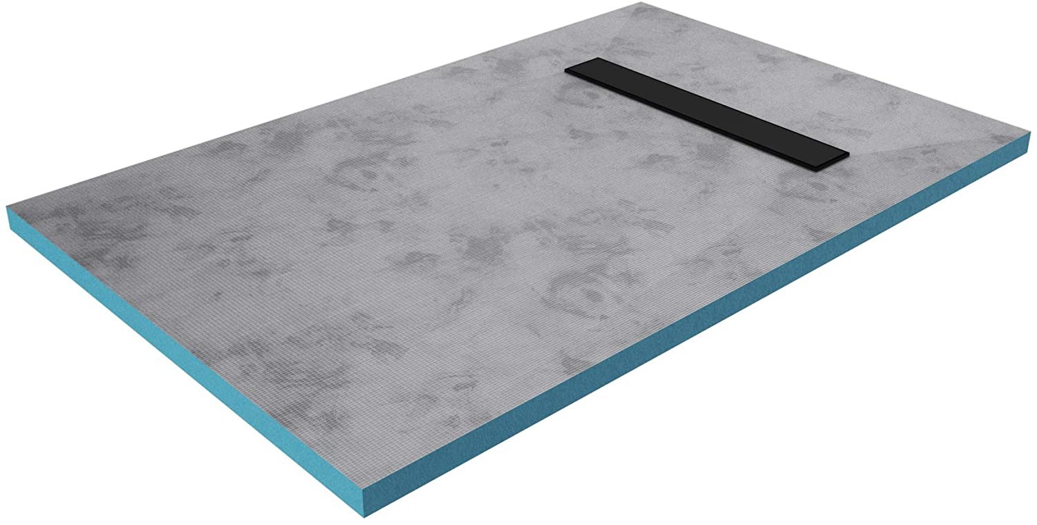 Aurlane Obložiteľný panel do sprchy 80 x 120 cm odtokový kanál strieborný
