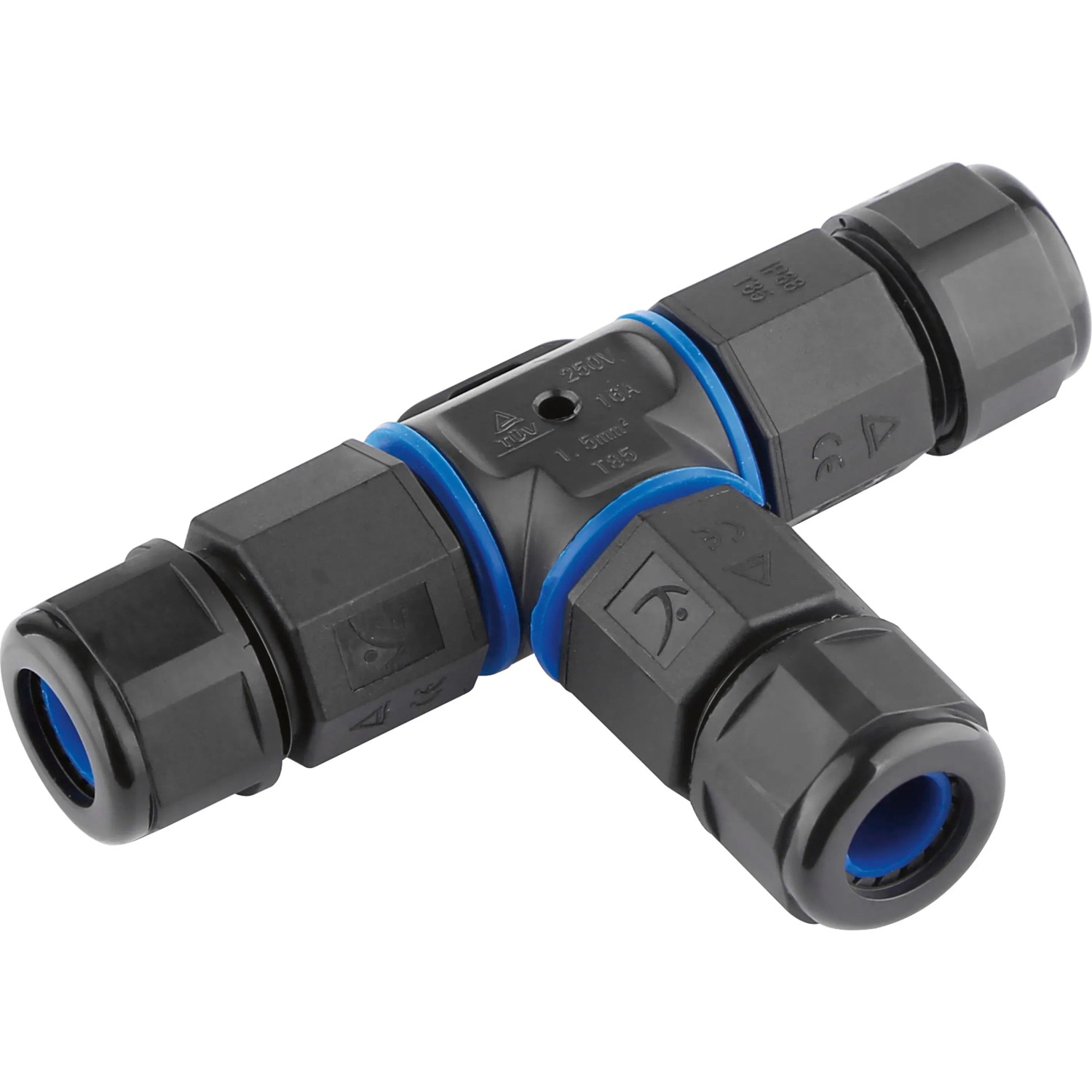 Vodotesná káblová spojka "T", IP68, 3x 0,75-1,5 mm2, 250V/16A nakúpiť v OBI