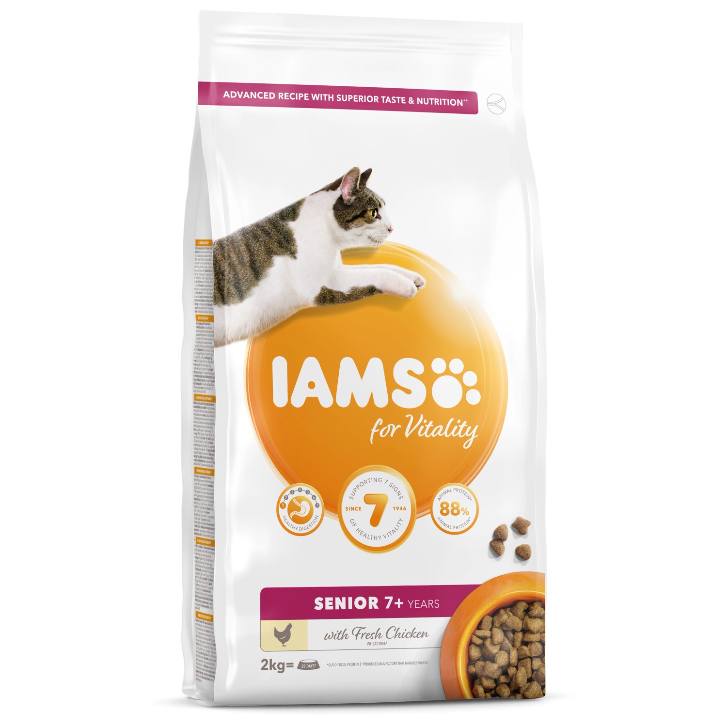 IAMS Granule pre mačky SENIOR 7+ s čerstvým kuracím 2 kg nakúpiť v OBI