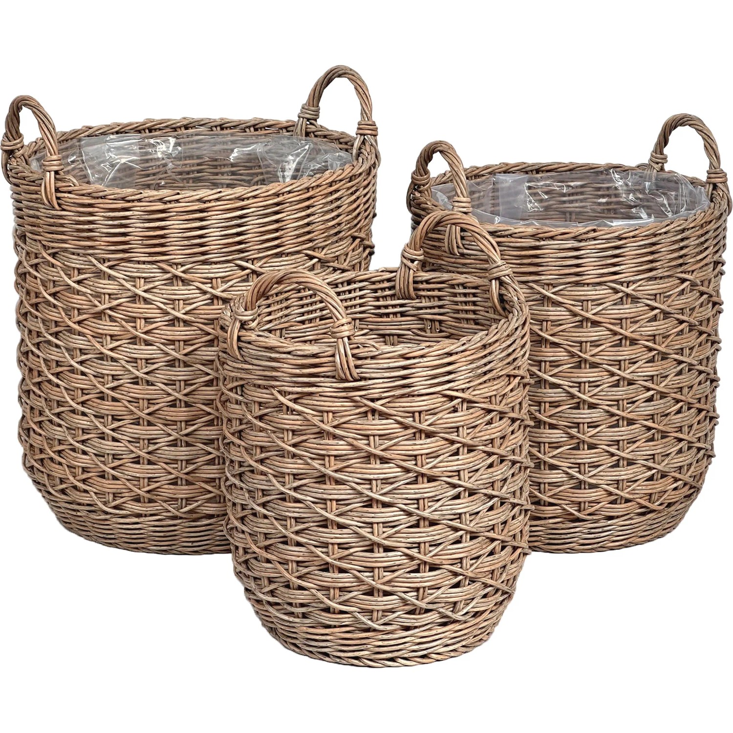 A.H.G. Kvetináč z polyratanu s 2 uchami prírodno-hnedý pr. 30 x 38 cm ...