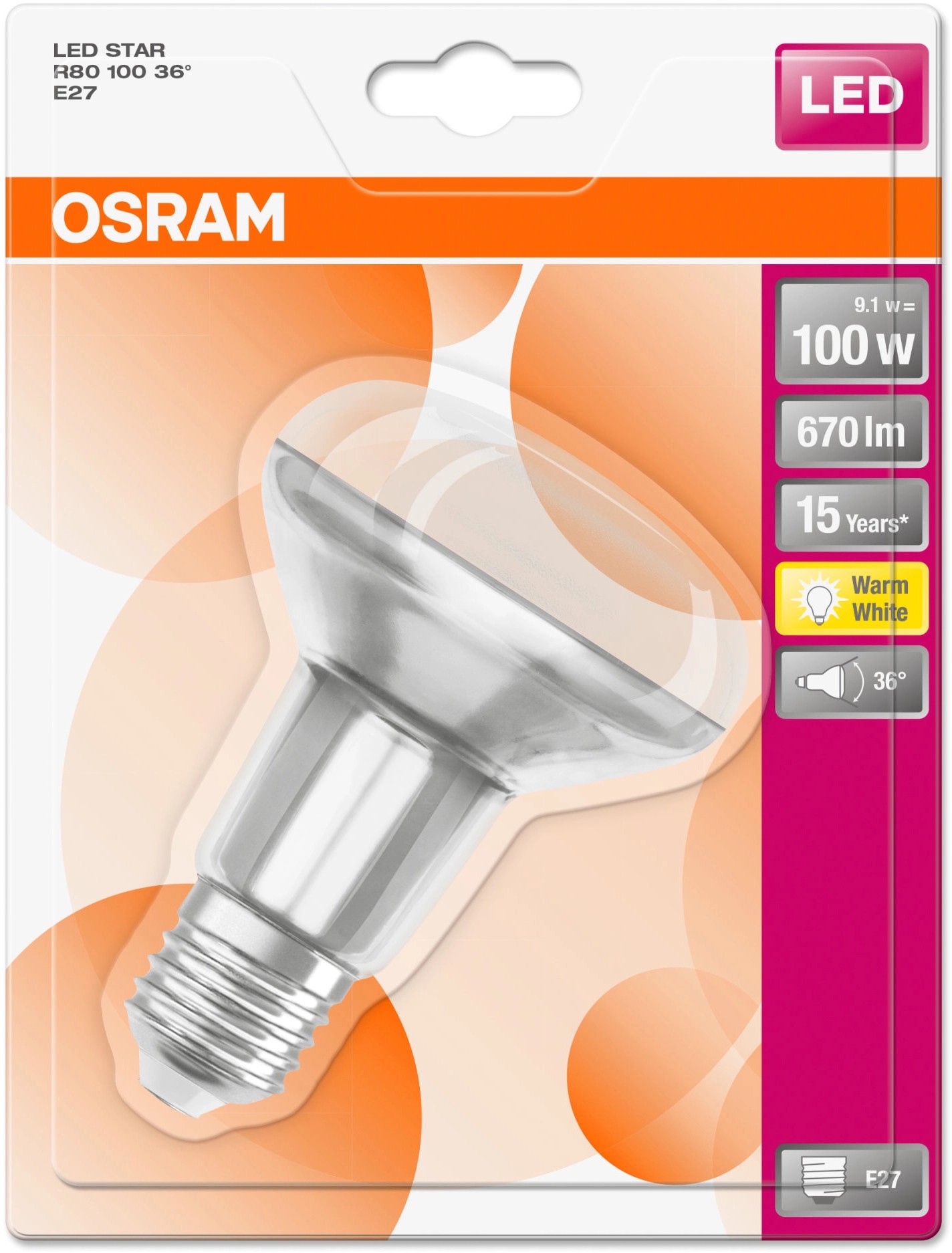Osram Žiarovka LED STAR R80 100 36° E27 nakúpiť v OBI